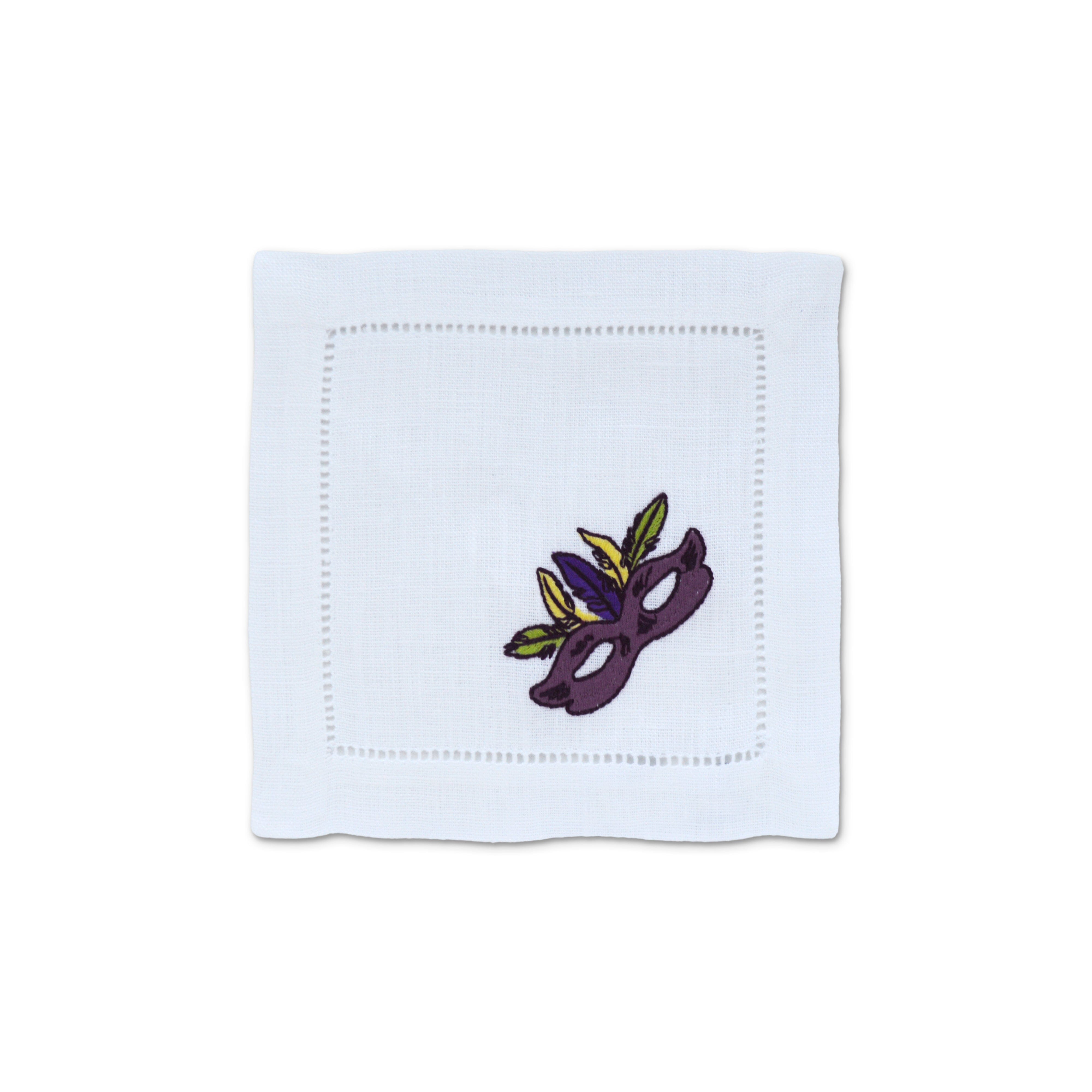 Mardi Gras Mask Cocktail Napkins (4) – Chefanie